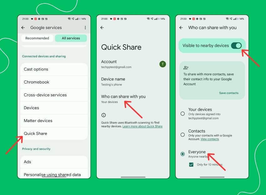 10 Ways to Fix Nearby Share Not Working on Android - TechPP