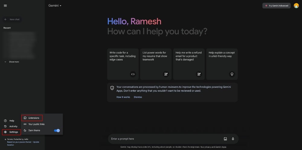 How to Use Google Gemini (Bard) Extensions [Updated] - TechPP