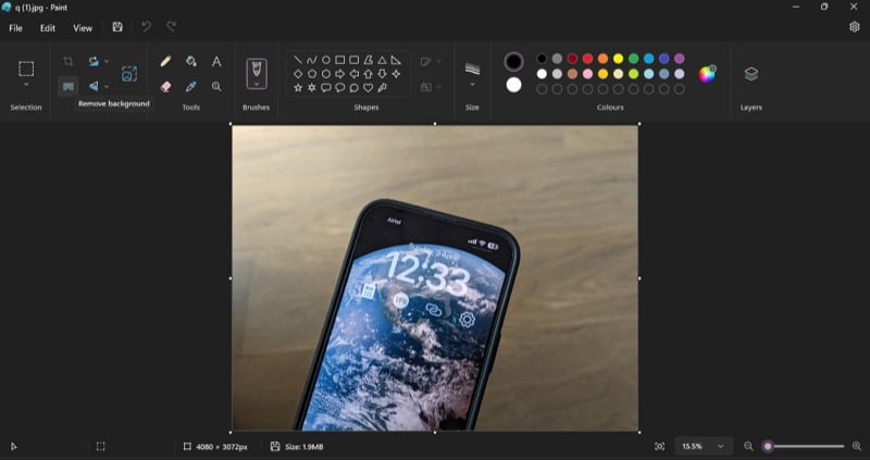 Remove Background from an Image in Windows 11 Using Paint