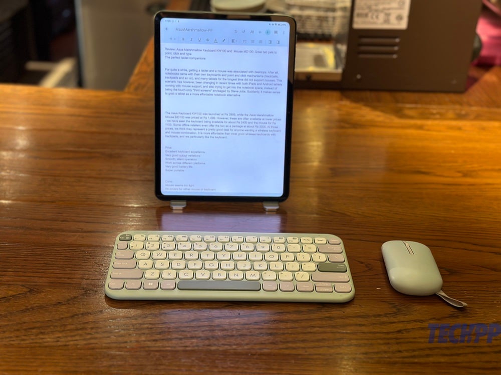 Asus Marshmallow Keyboard KW100 and Mouse MD100 Review: Great tab pals ...