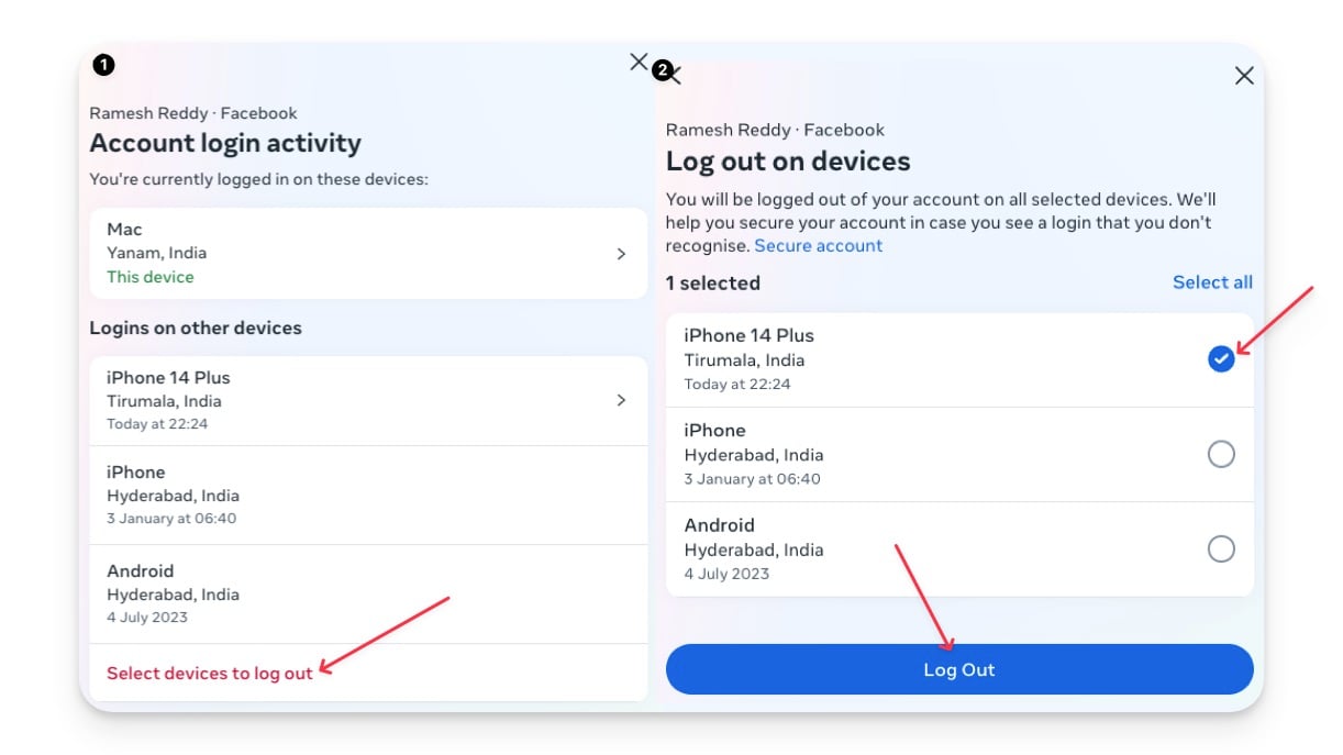 How to Securely Log Out of Facebook on All Devices - TechPP