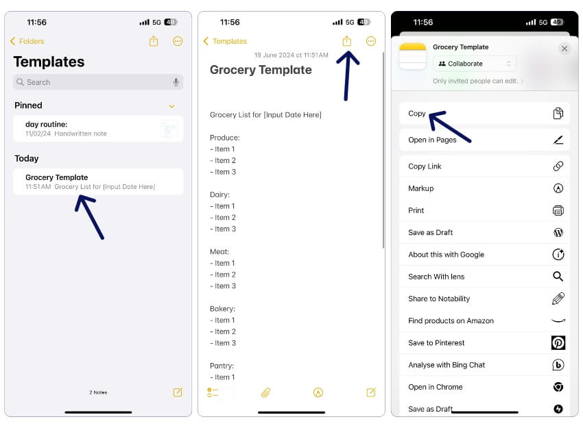 How to Create and Use Templates in Apple Notes - TechPP