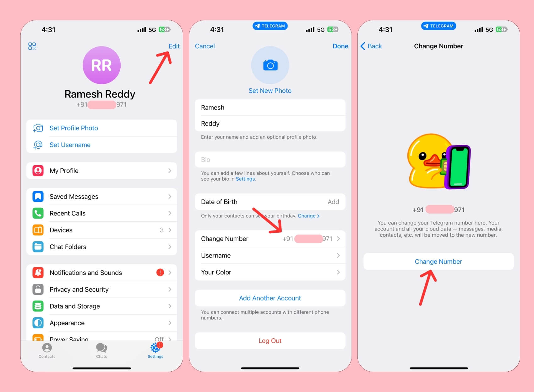 How to Change Your Mobile Number in Telegram (Android & iOS) - TechPP